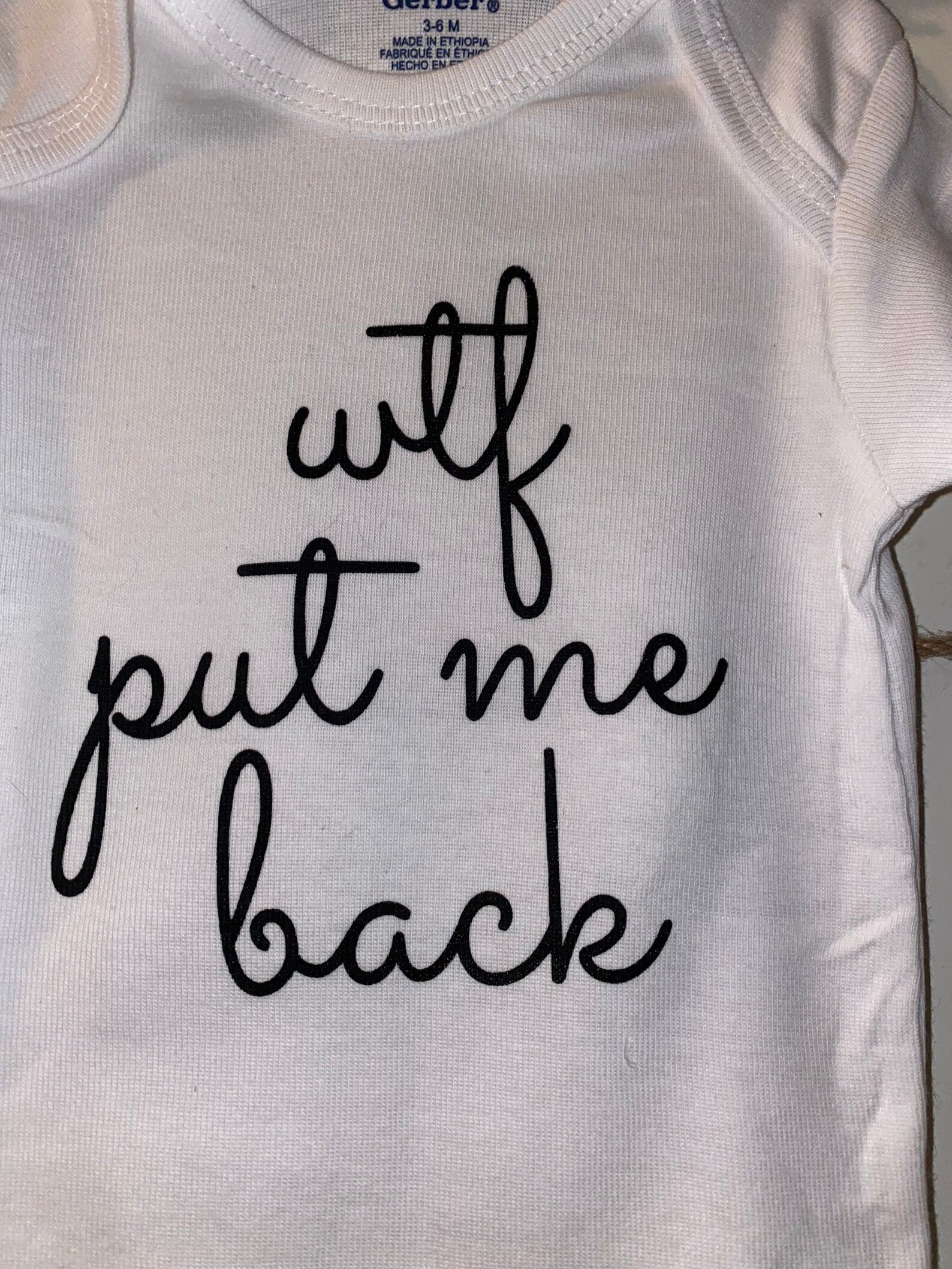 Wtf Put Me Back Bodysuit - Etsy