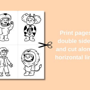 Printable Kids Halloween Costumes Mini Coloring Book Printable Coloring ...