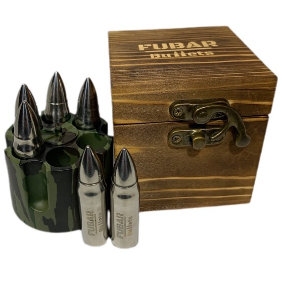 Whiskey Stones Extra Large Whiskey Bullet personalized | Etsy