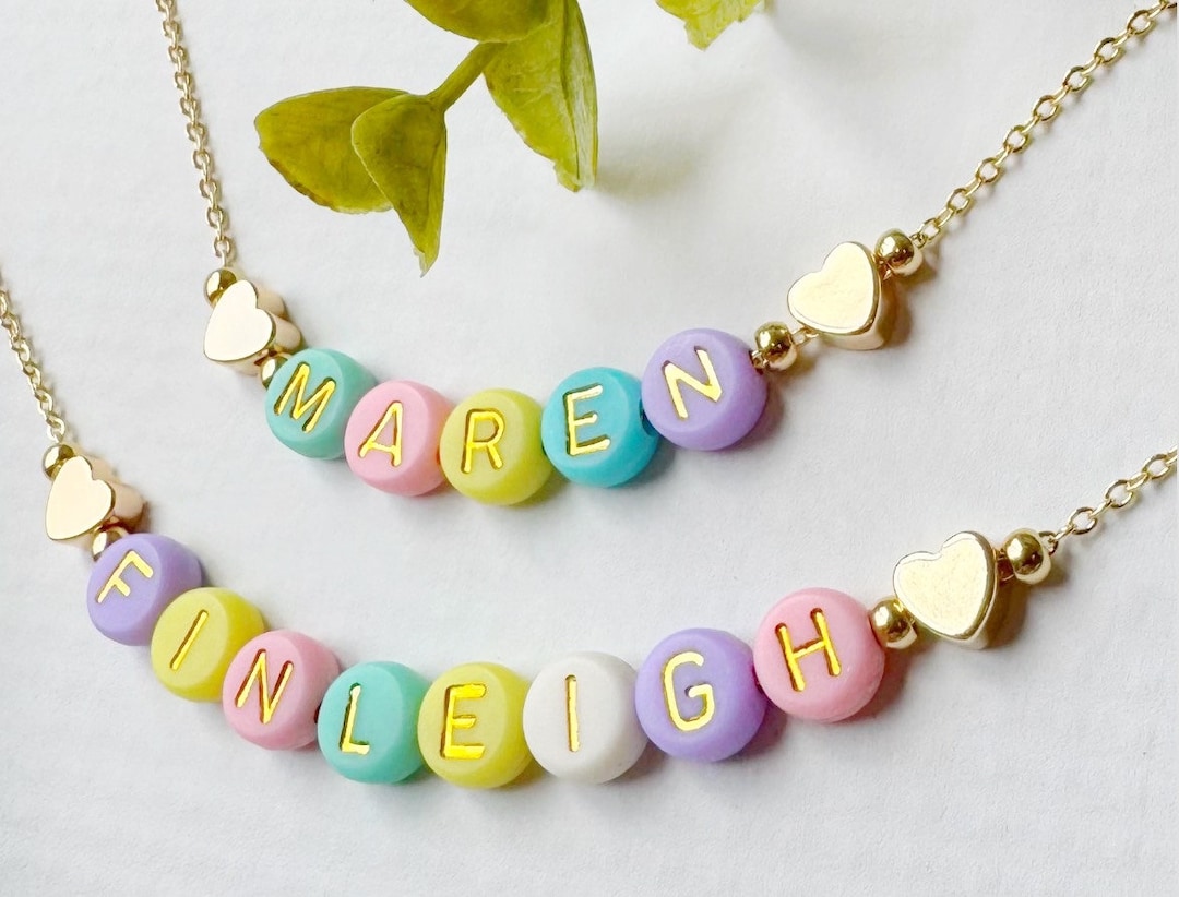 Colorful Name Necklace for Girls FAST SHIPPING Girls Custom Name ...