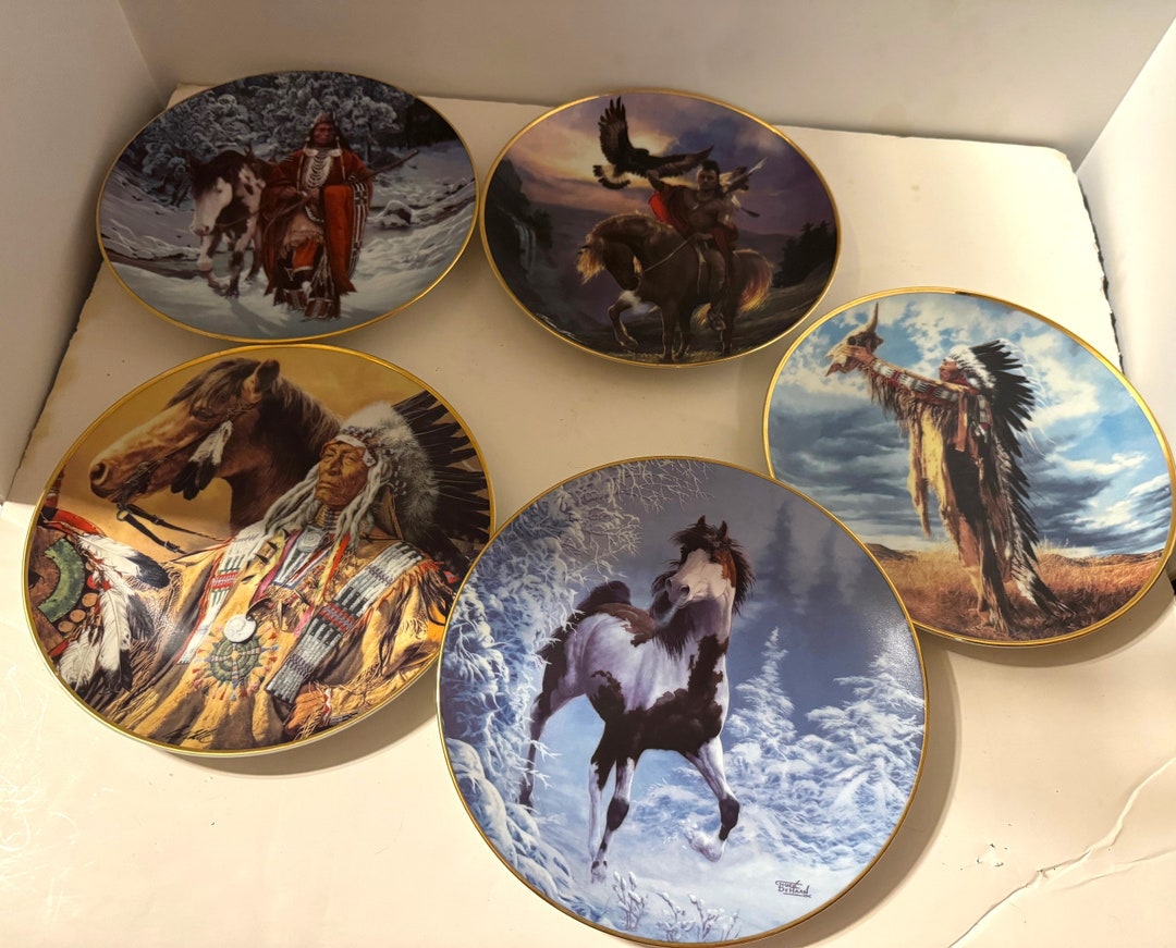 Native American Indian Collector Plates Set of Five - Etsy