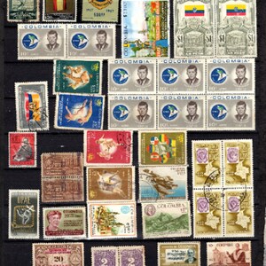 Colombia Stamp Collection - Etsy