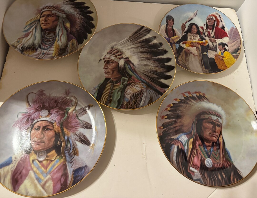 Native Indian Collector Plates - Etsy