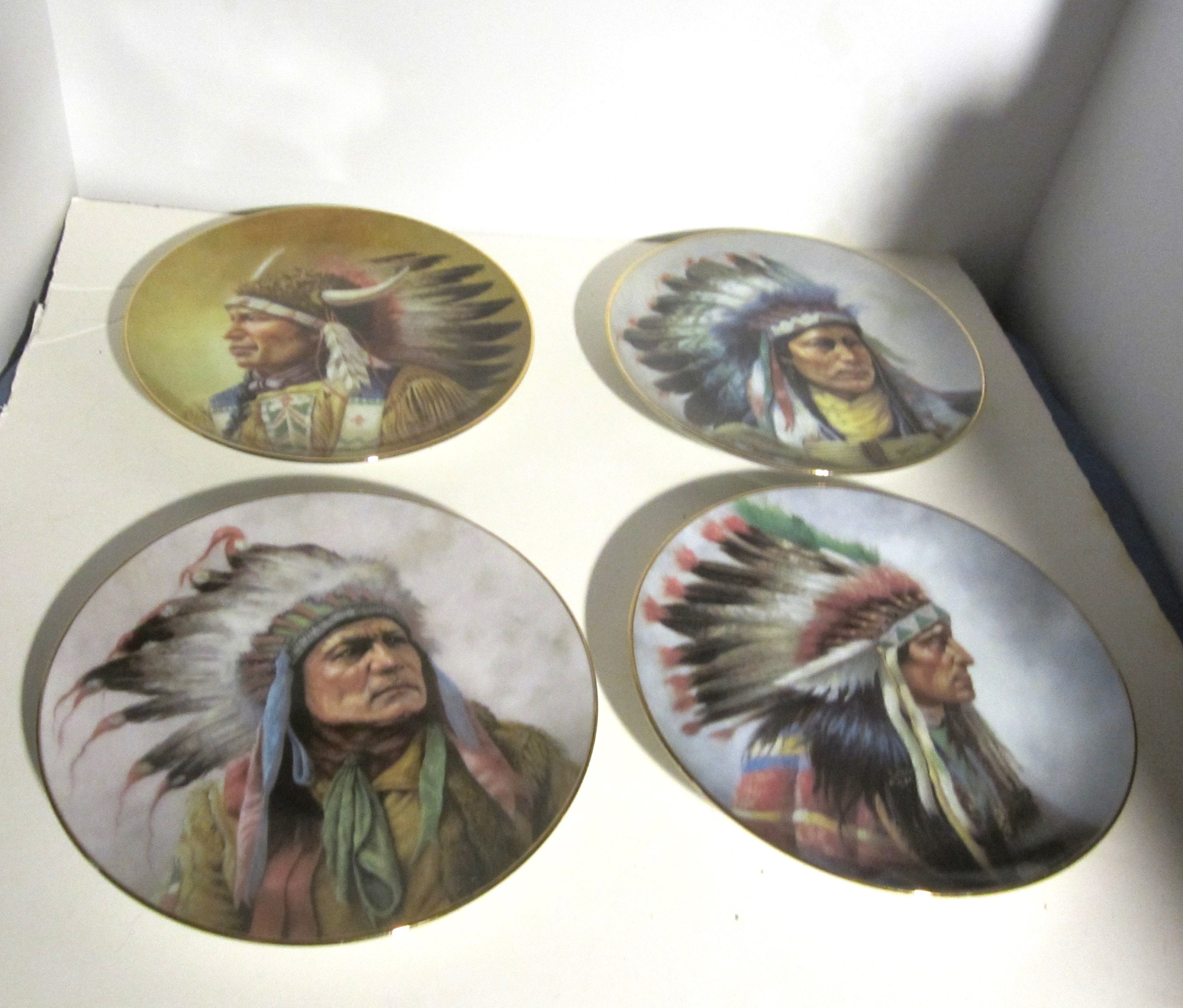 Indian Chief Collector Plates Set of 4 - Etsy