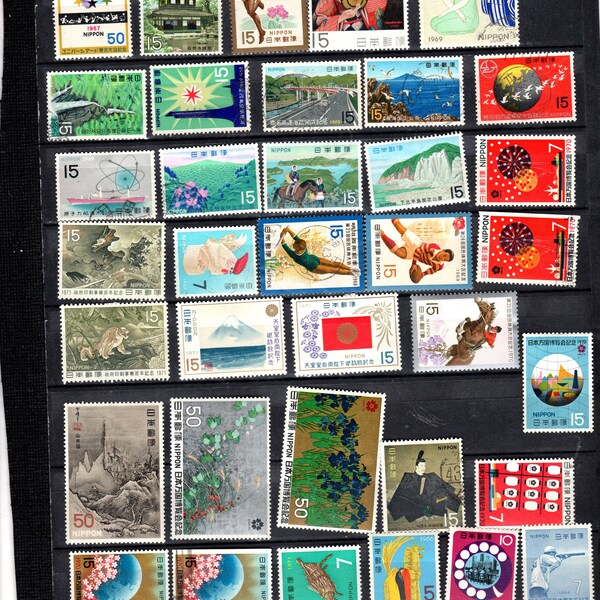 Japan Stamp Collection - Etsy