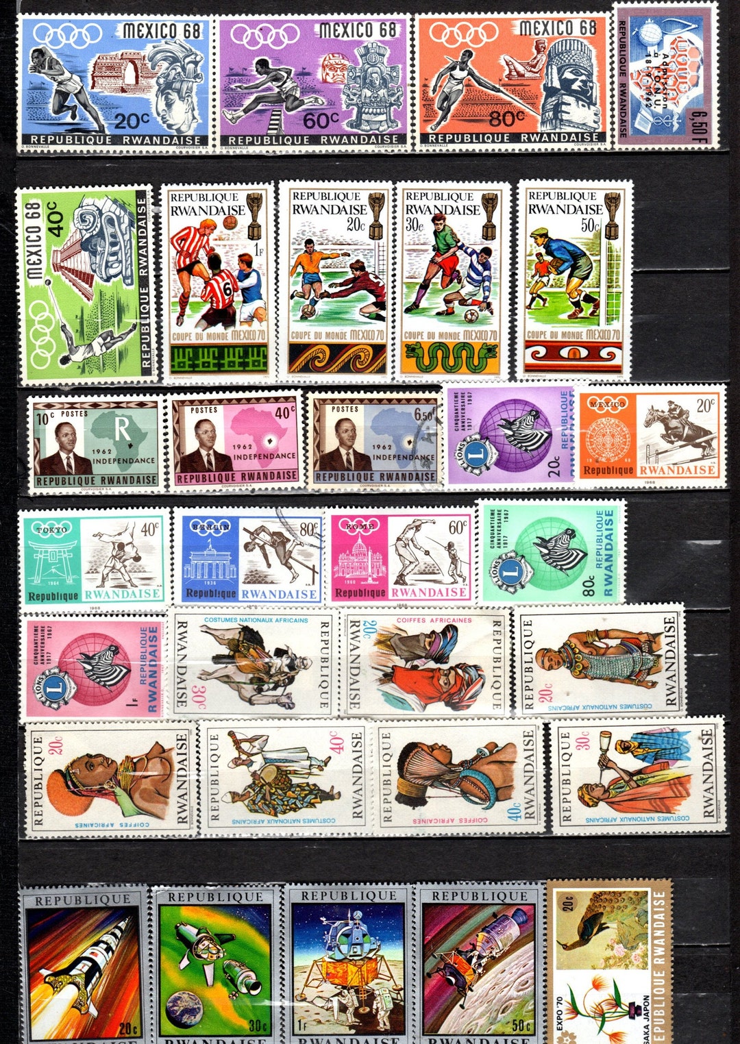 African Continent Stamp Collection - Etsy