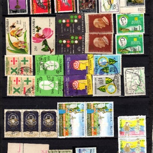 Colombia Stamp Collection - Etsy