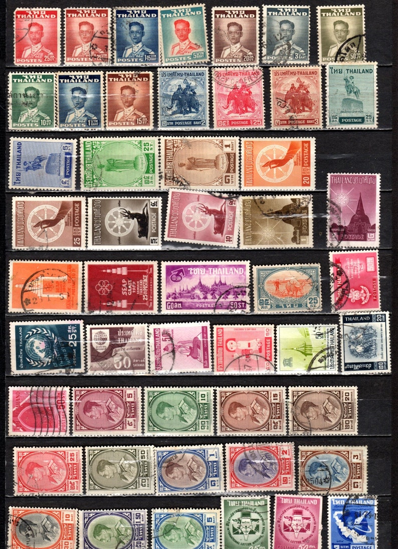 Thailand Stamp Collection - Etsy