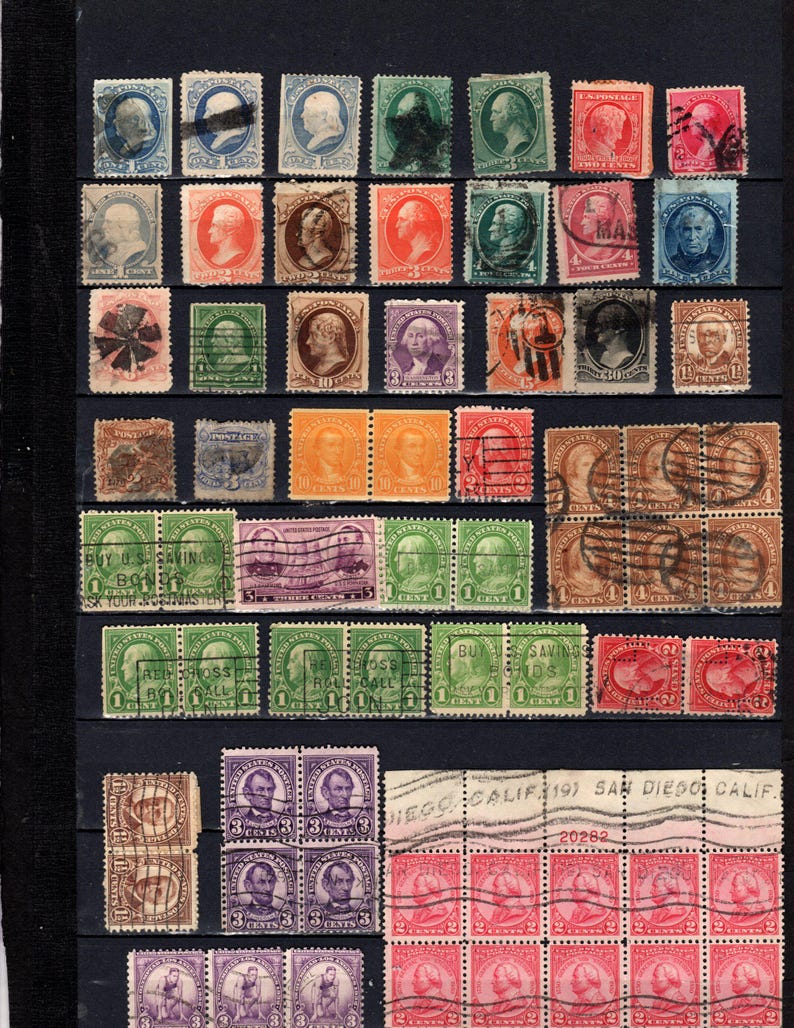U.S. Vintage Stamp Collection - Etsy