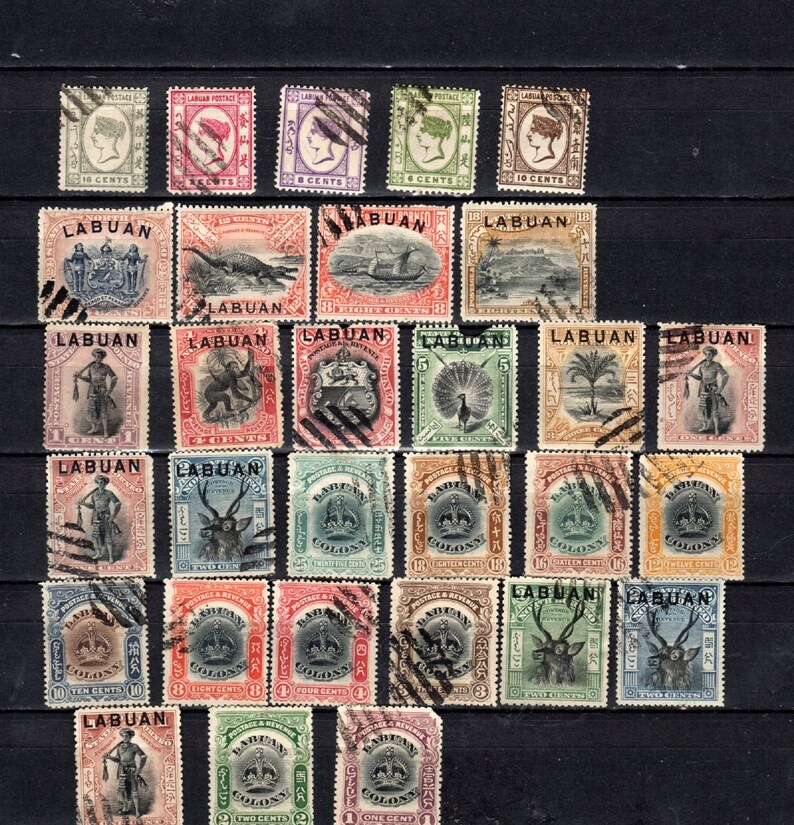 Rare Labuan Colony Stamp Collection - Etsy UK