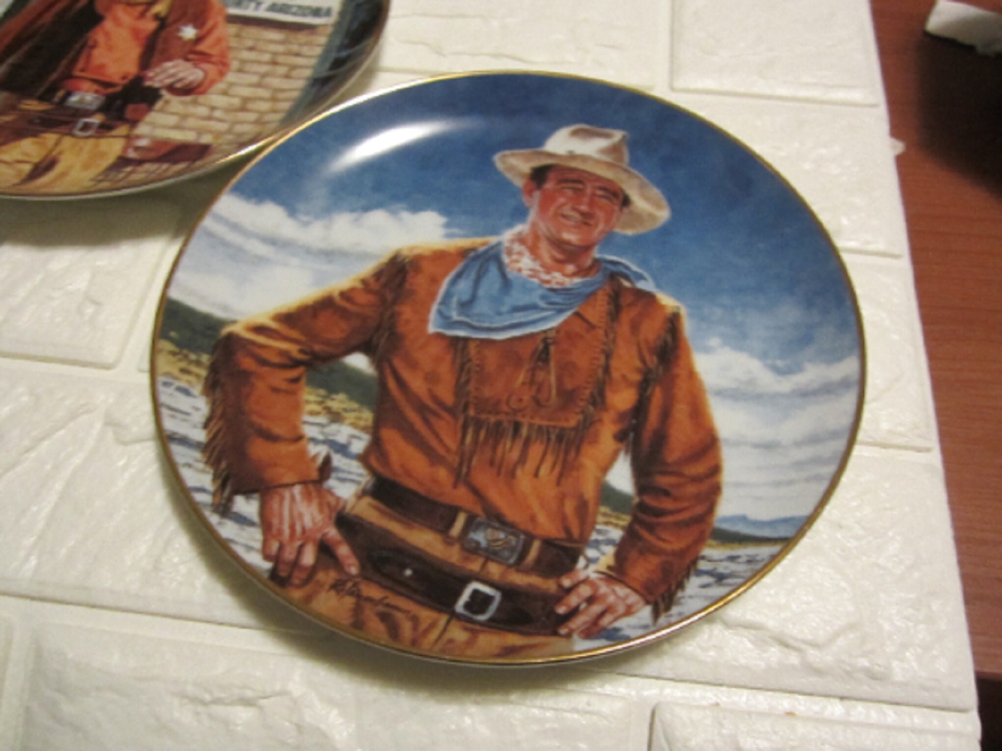 Set of Five John Wayne Collector Plates - Etsy