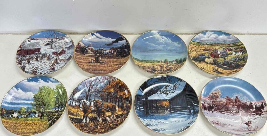 Danbury Mint Collectible Farm Plates Set of 8 - Etsy