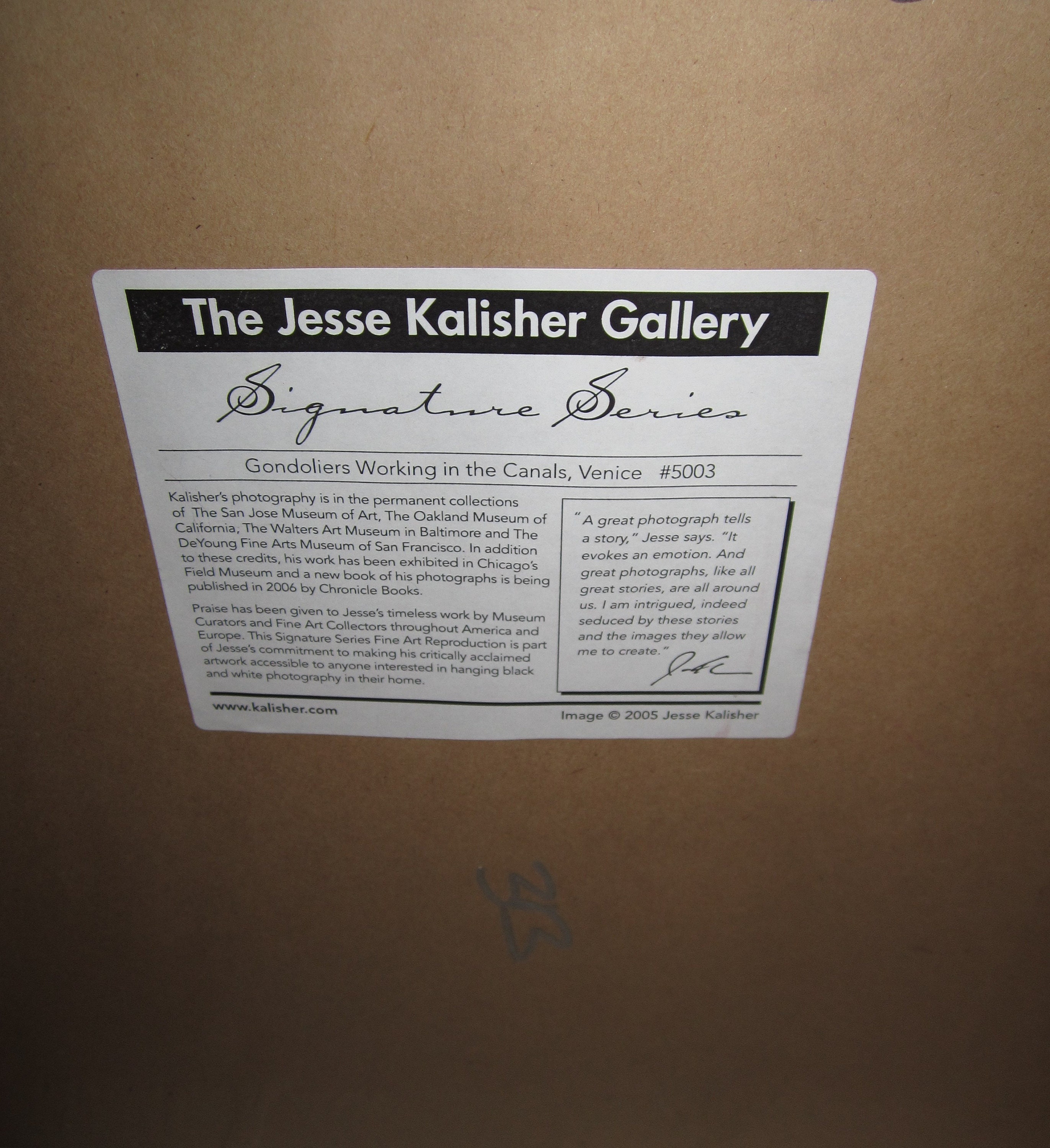 Gondoles Working the Canal Venice Signed by Artist Jesse Kalisher - Etsy