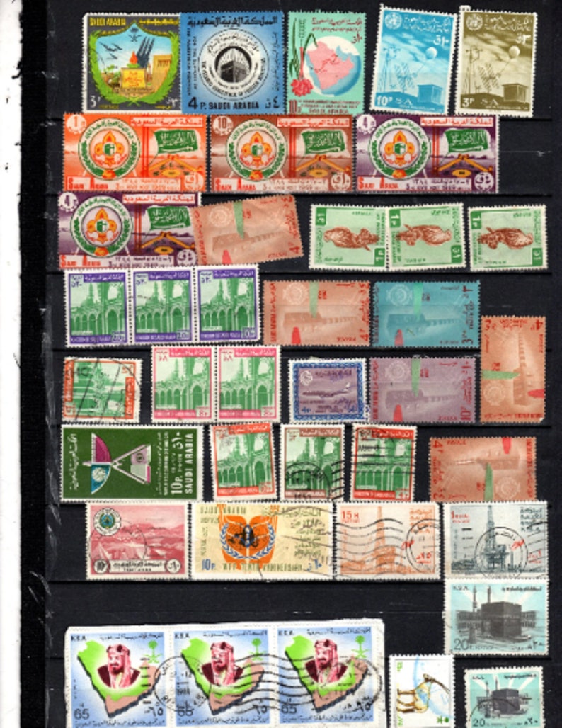 Saudi Arabia Stamp Collection With Early Colonies - Etsy