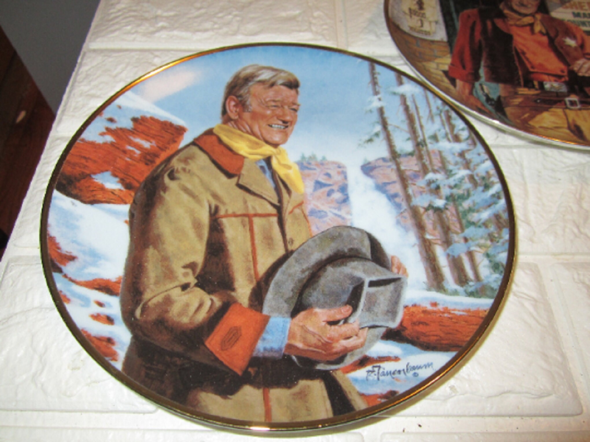 Set of Five John Wayne Collector Plates - Etsy