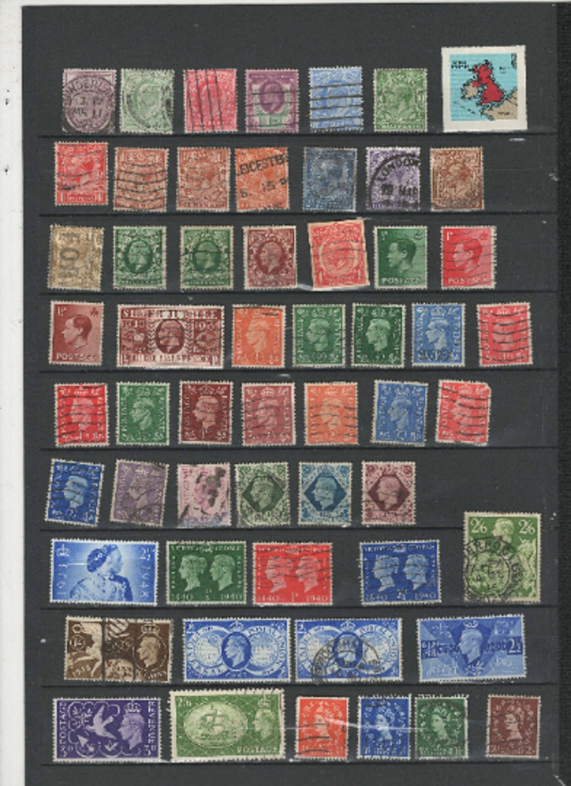 Great Britain Stamp Collection With Rare Early Issues and Error Stamps ...