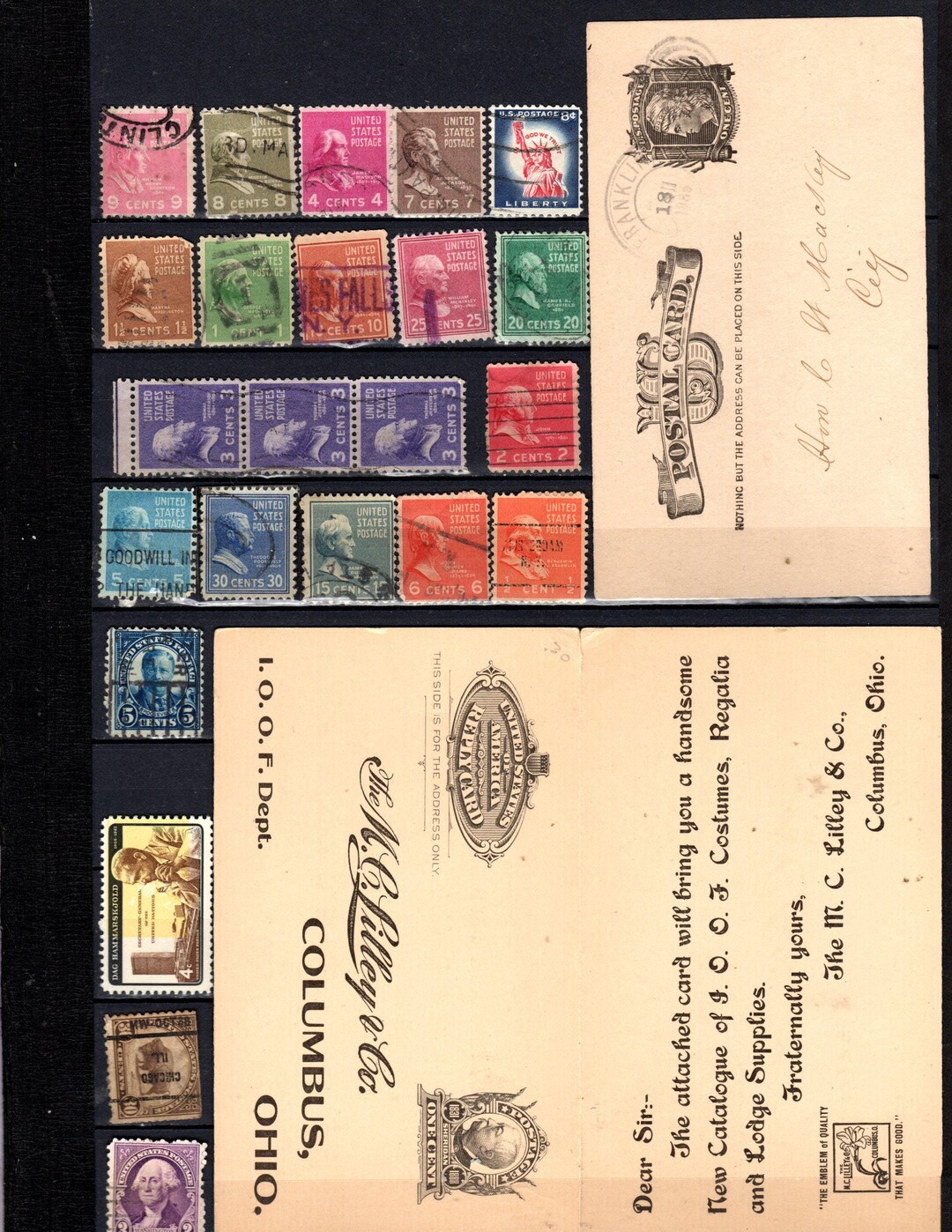 U.S. Antique Stamp and Post Card Collection - Etsy