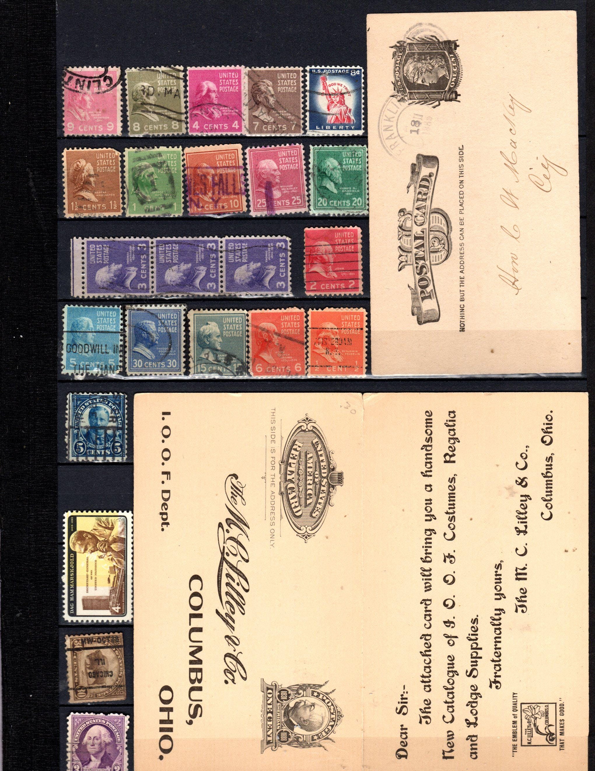 U.S. Antique Stamp and Post Card Collection - Etsy