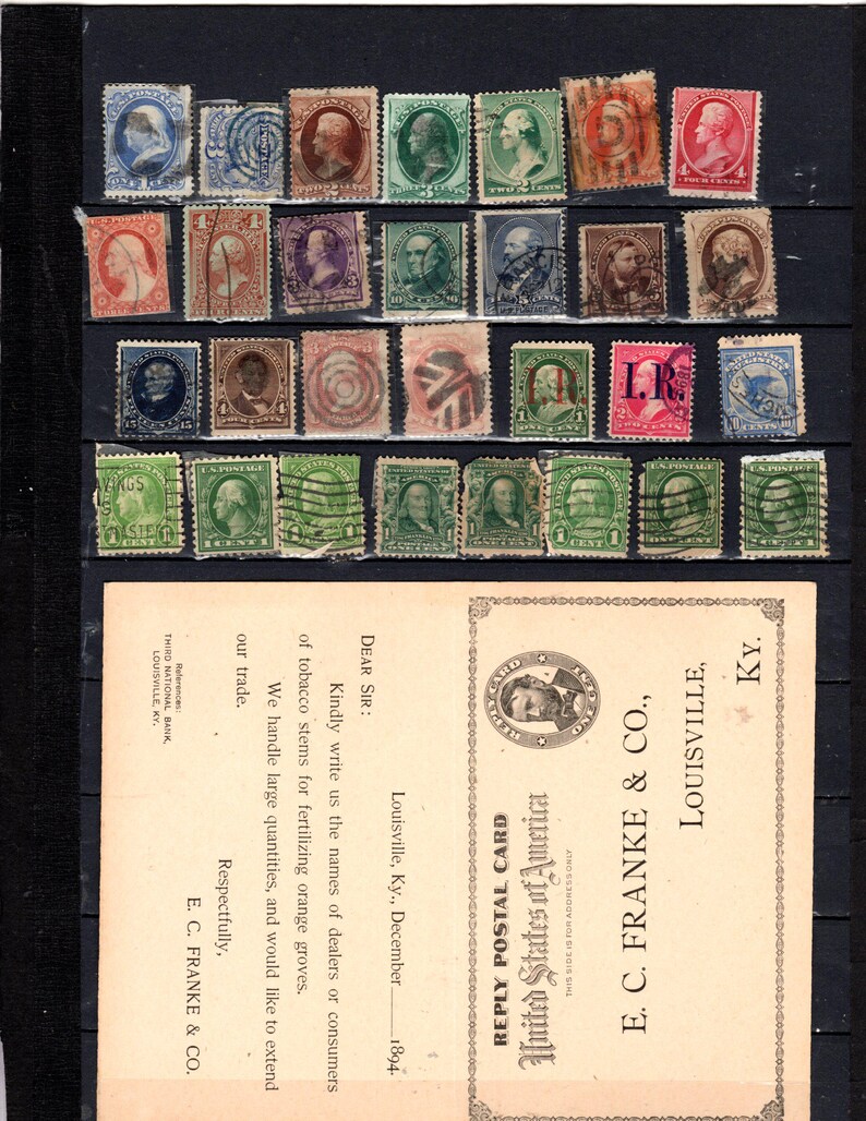 U.S. Antique Stamp and Post Card Collection - Etsy