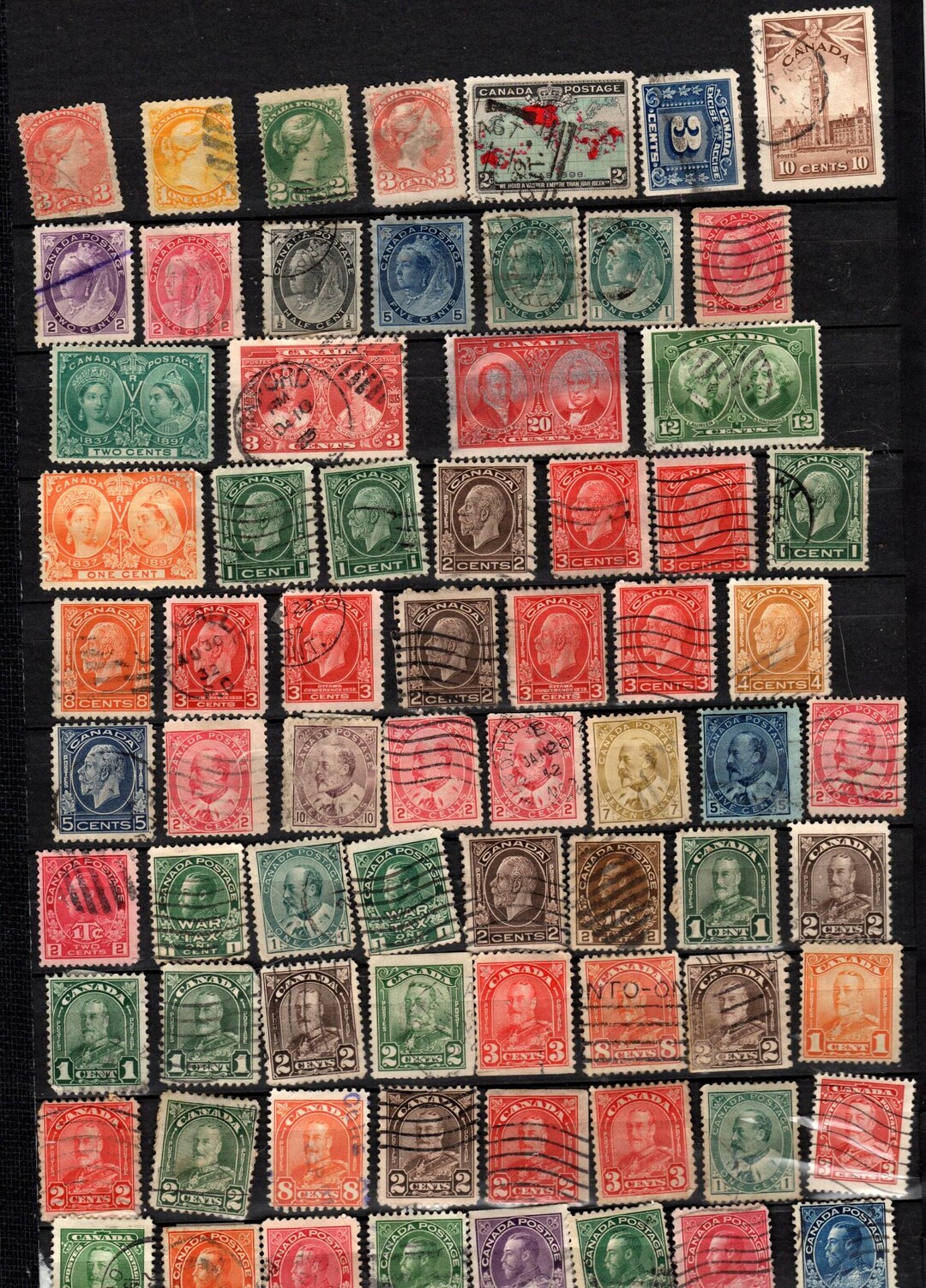 Canada Stamp Collection - Etsy