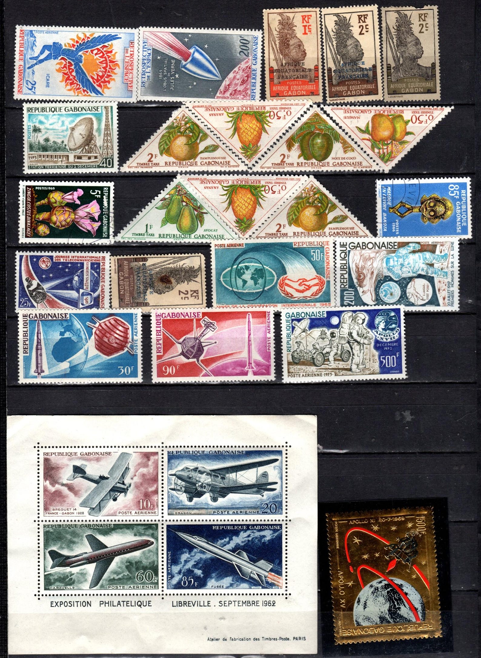 Gabon Stamp Collection - Etsy