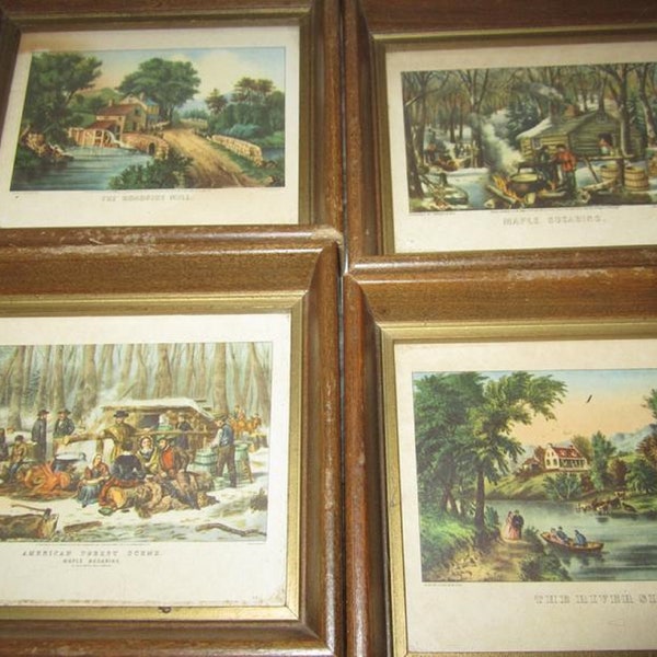 Framed Lithographs Set - Etsy