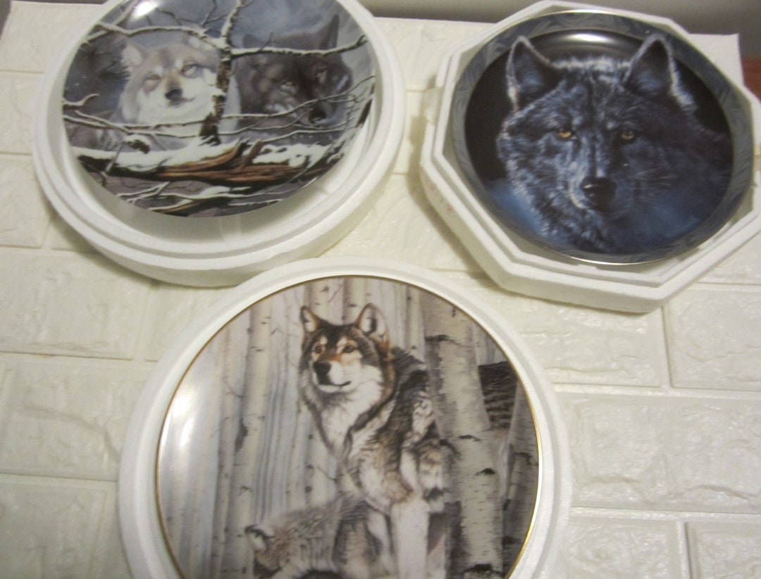 Wolf Collector Plates - Etsy