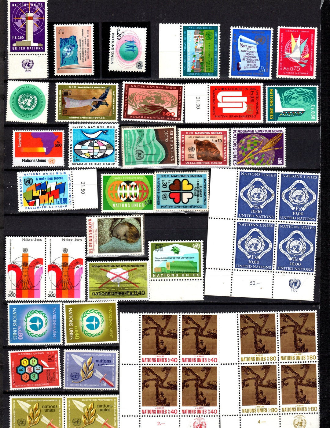 United Nations Geneva Stamp Collection MNH and More - Etsy