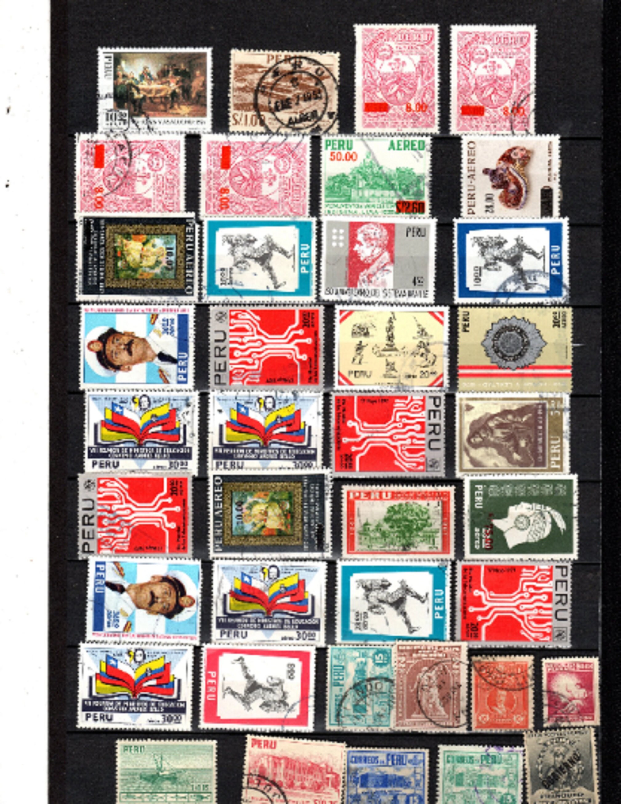 Peru Stamp Collection - Etsy