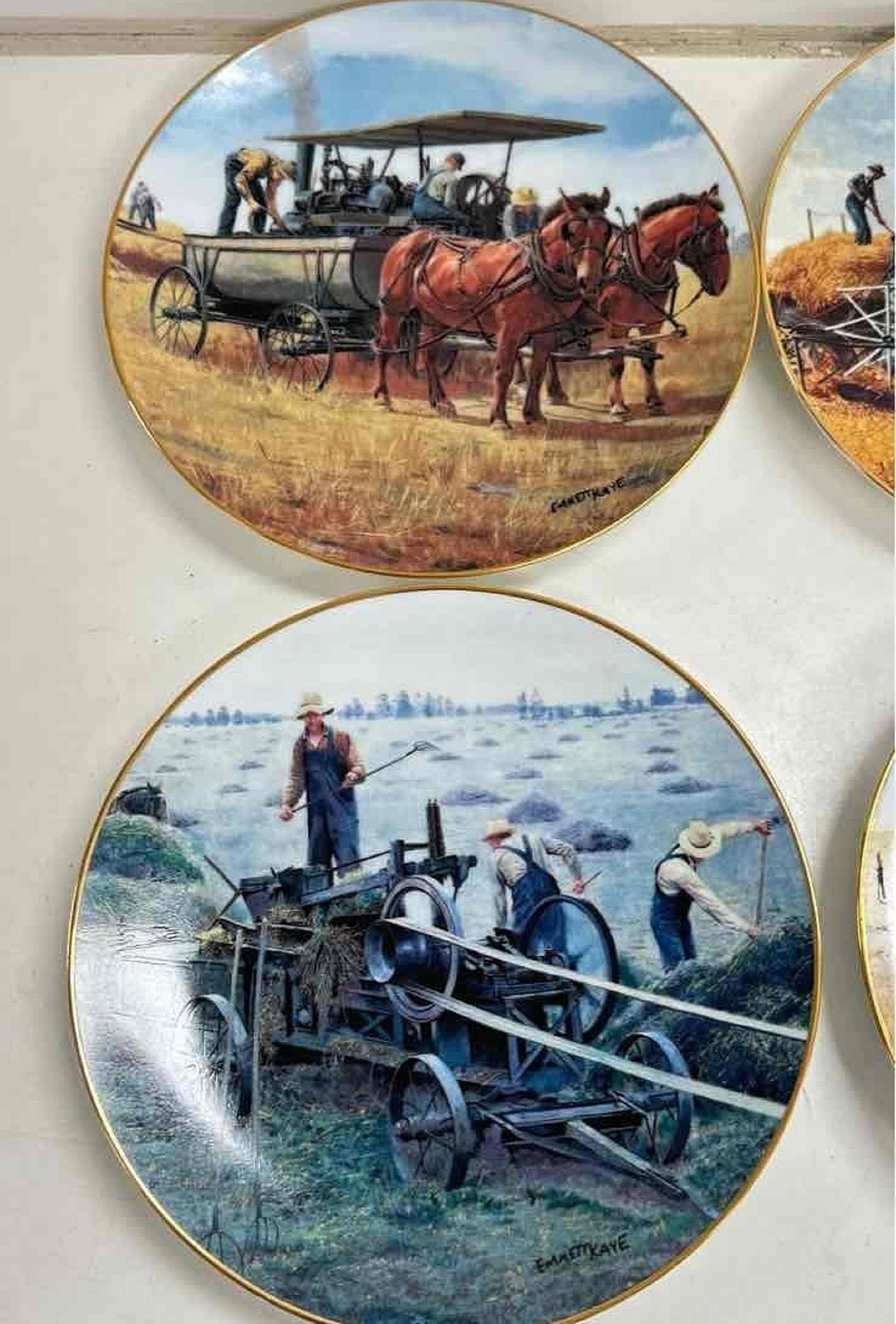 Collectible Farm Plates Set of 8 - Etsy