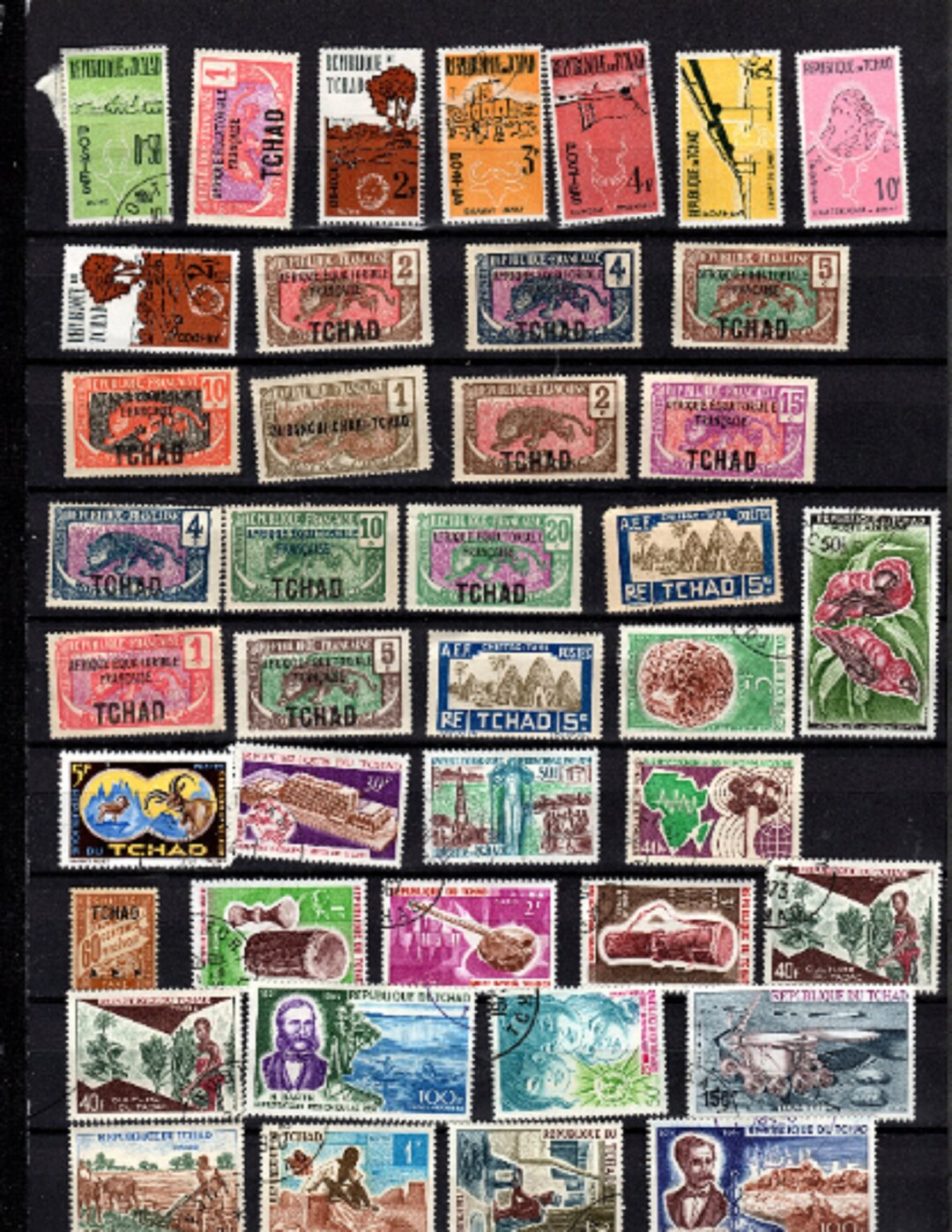 French Territory Chad and More Stamp Collection - Etsy