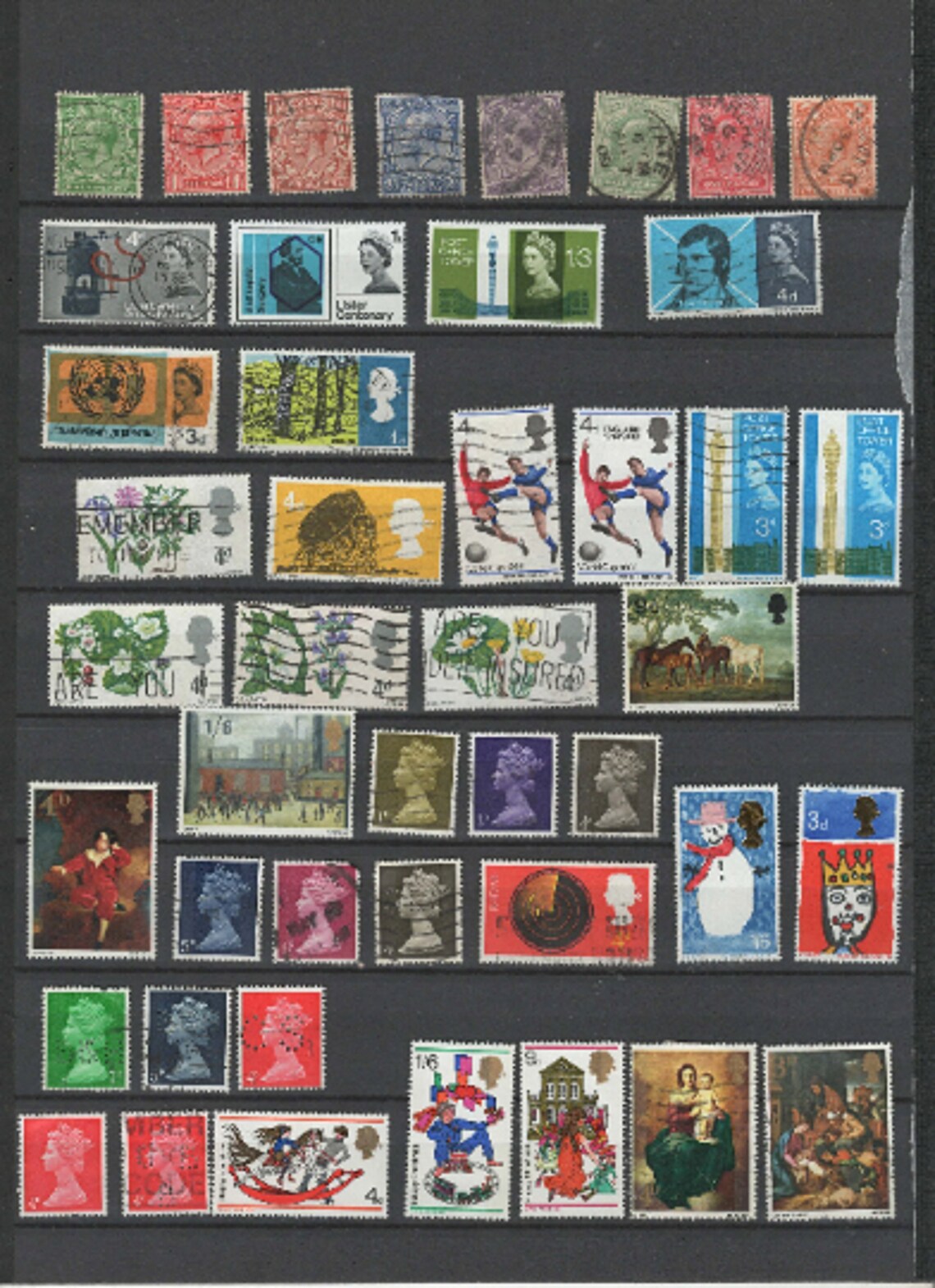 Great Britain Stamp Collection With Rare Early Issues and Error Stamps ...