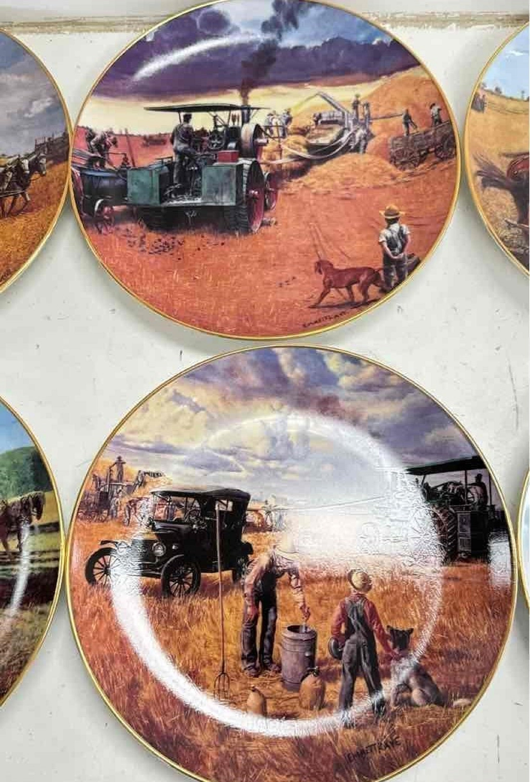 Collectible Farm Plates Set of 8 - Etsy
