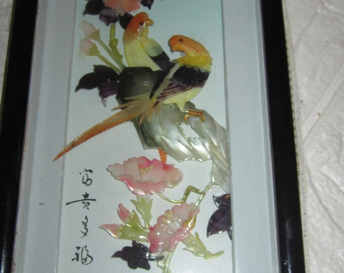 Asian Shell Art Shadow Box Design Wall Decor - Etsy