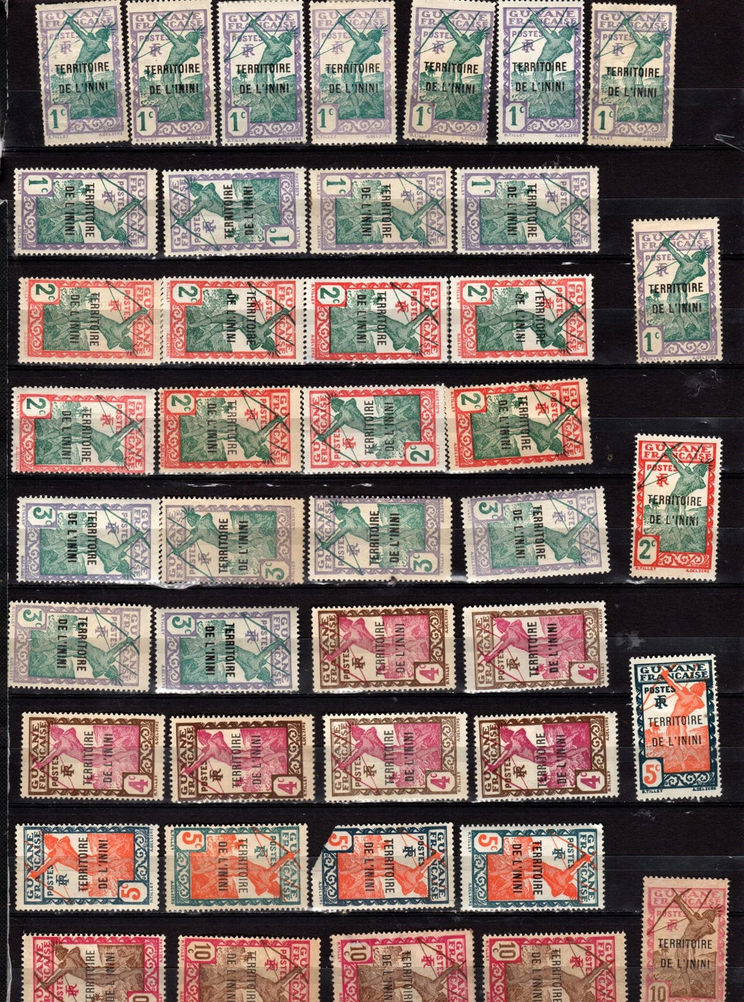 French Inini Stamp Collection - Etsy