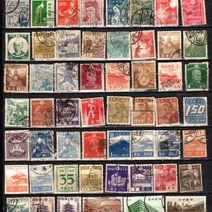 Japan Stamp Collection - Etsy