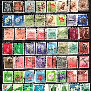 Japan Stamp Collection - Etsy