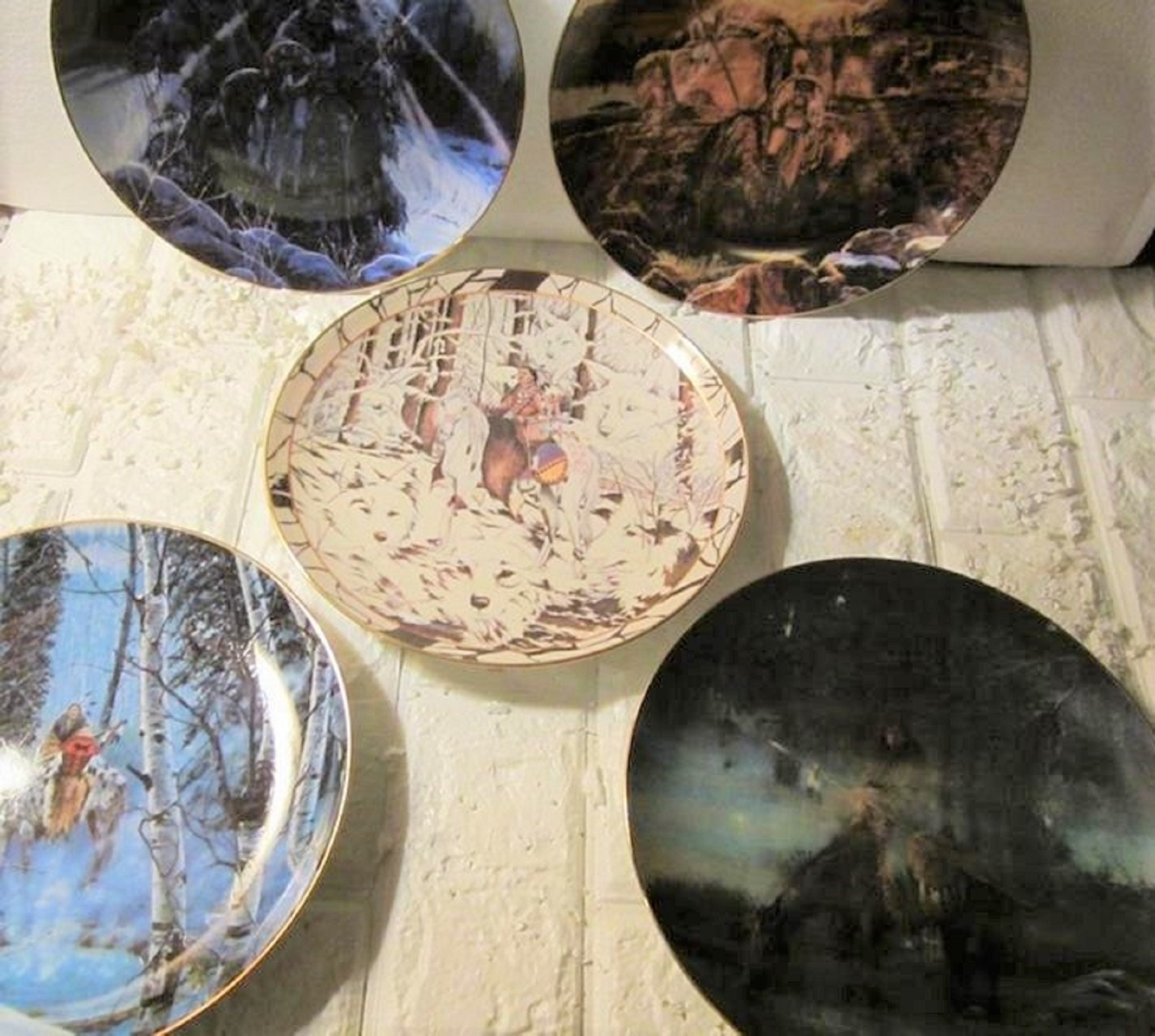 Set of Five Native American Indian Collector Plates - Etsy