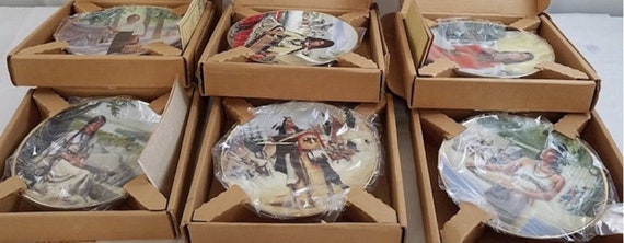 Native Indian Collector Plates Set of Six | Etsy