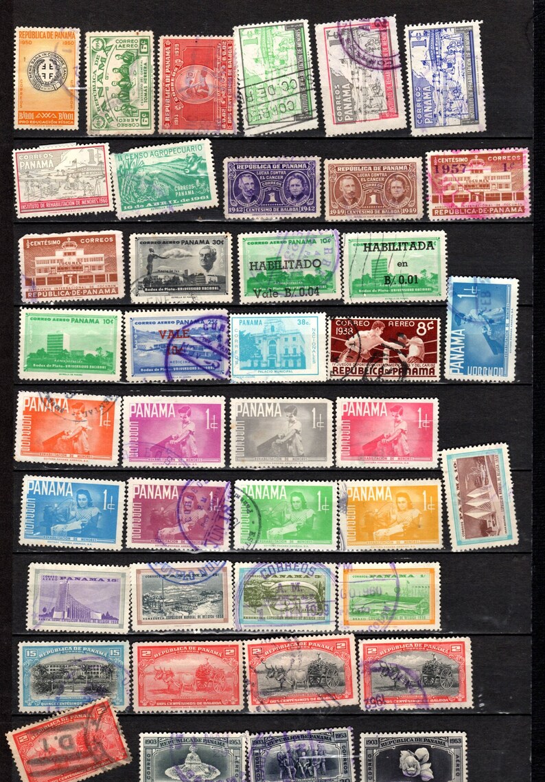 Panama Stamp Collection - Etsy
