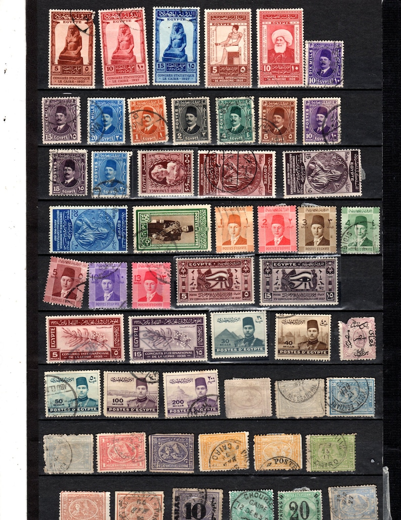 Egypt Stamp Collection - Etsy