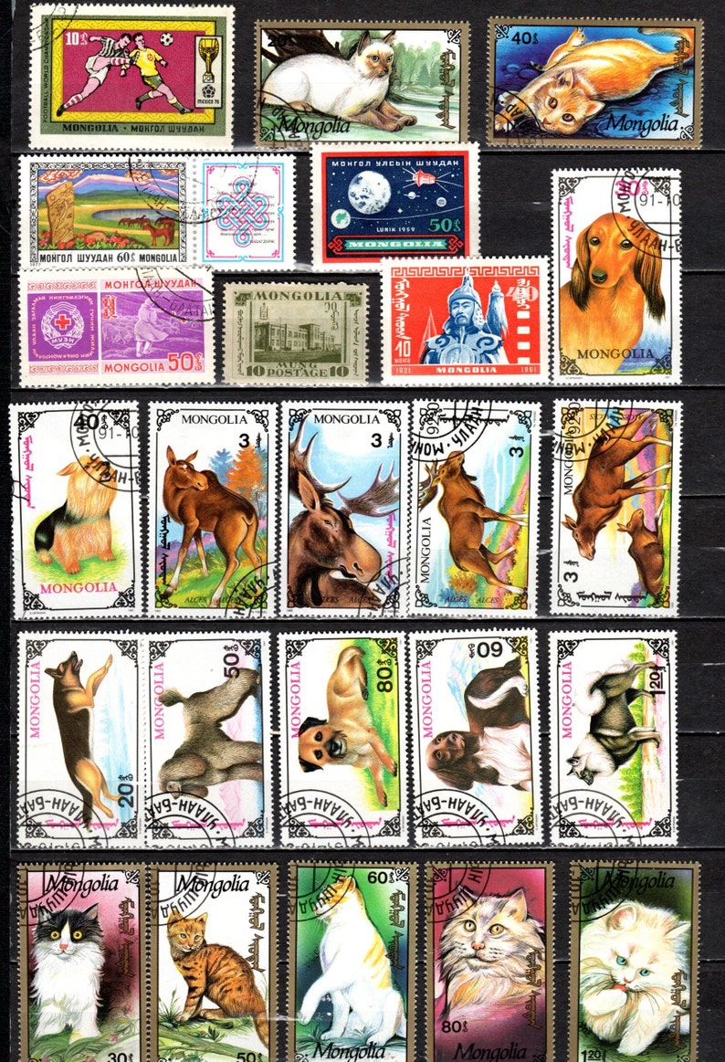 Mongolia Stamp Collection - Etsy