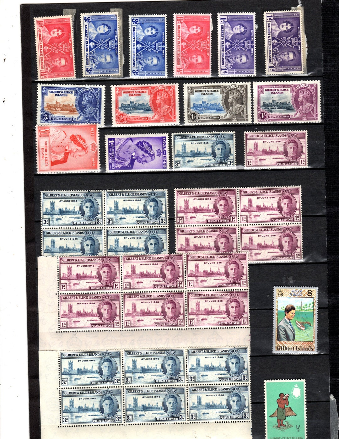 Gilbert & Ellis Island Stamp Collection - Etsy