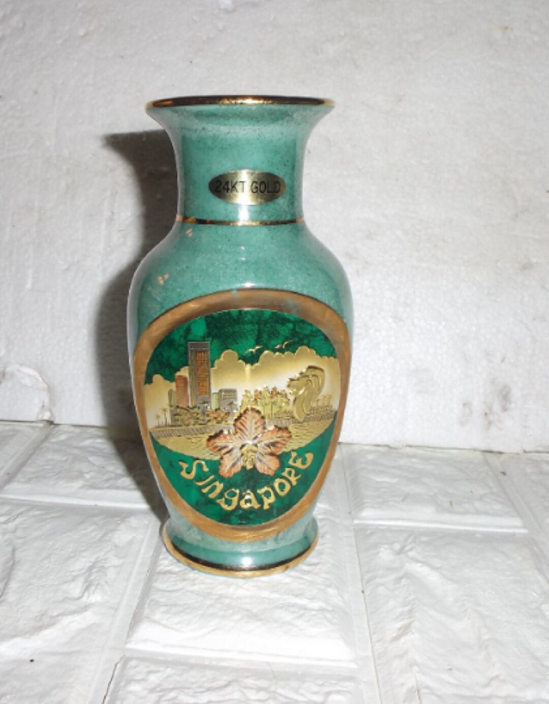 Chokin Art Style Singapore Vase - Etsy