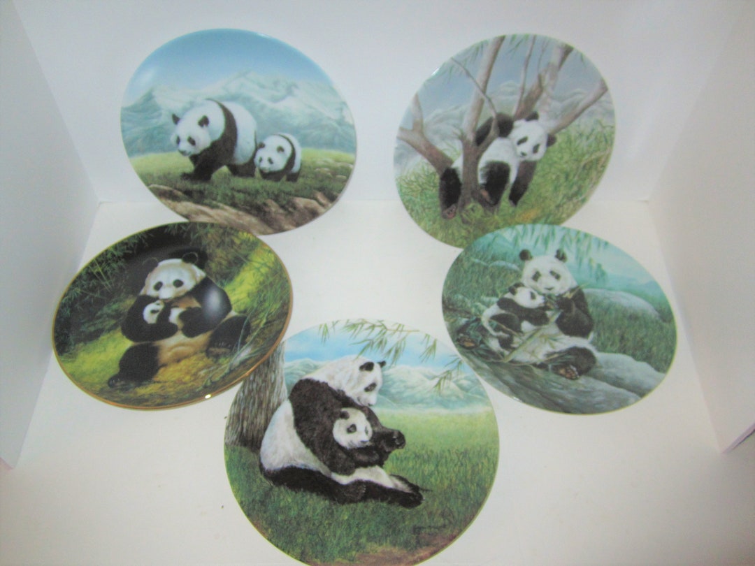 W. L. George Panda Plate Collection - Etsy UK