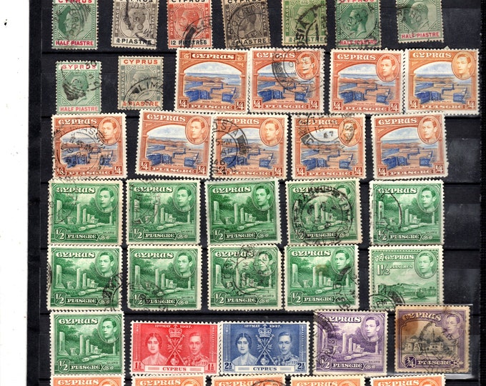 20 CYPRUS Vintage Used Postage Stamps Collector Set Stamp Art Crafts ...