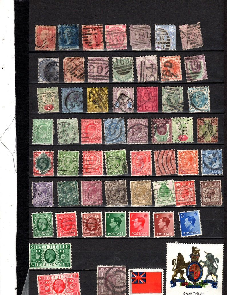 Great Britain Stamp Collection - Etsy