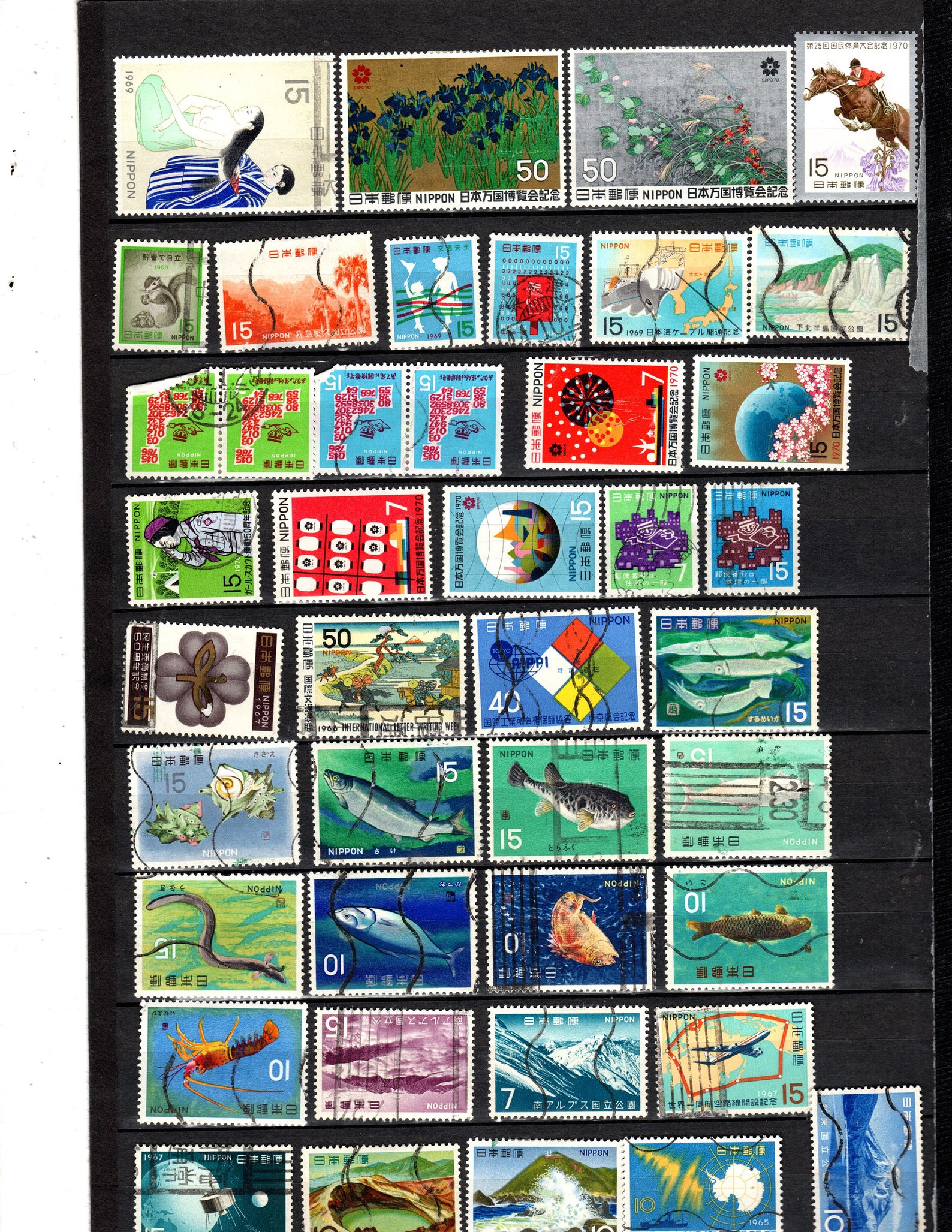 Japan Stamp Collection - Etsy