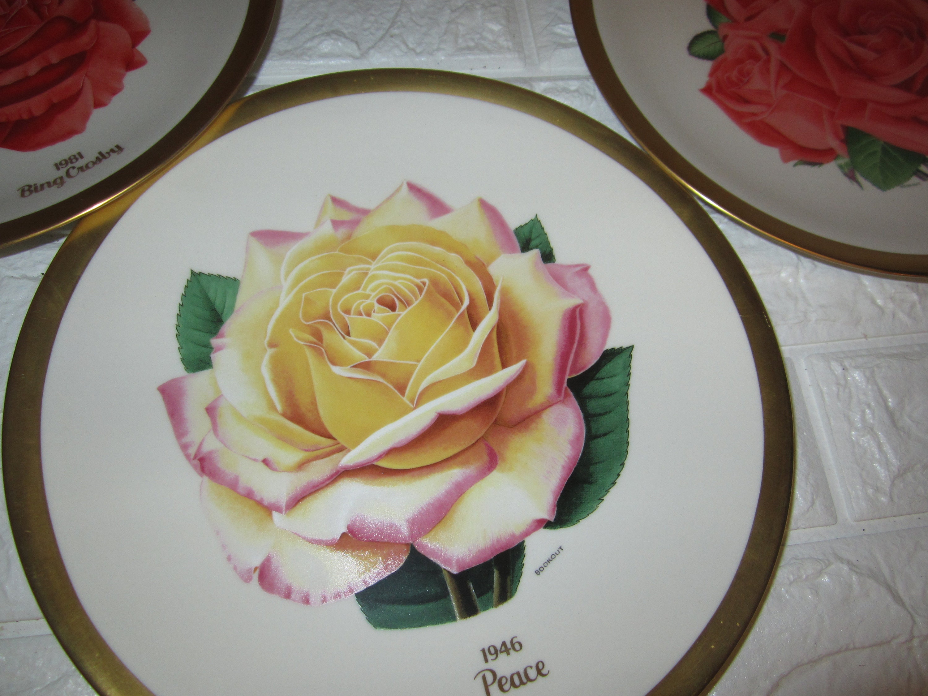 Rose Society Large Limited Gallery Edition Collector Plates - Etsy