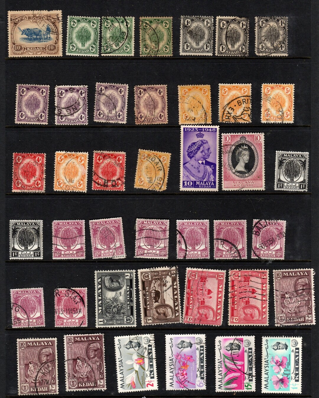 Kedah Malayan State Stamp Collection - Etsy